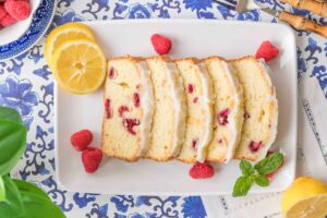 The Perfect Frosted Lemon Raspberry Loaf - The Tasty Bits